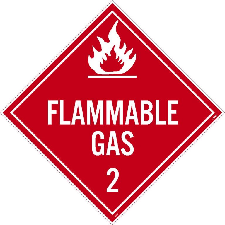 Flammable Gas Hazard Warning Label - Alan Northrop Label Printers