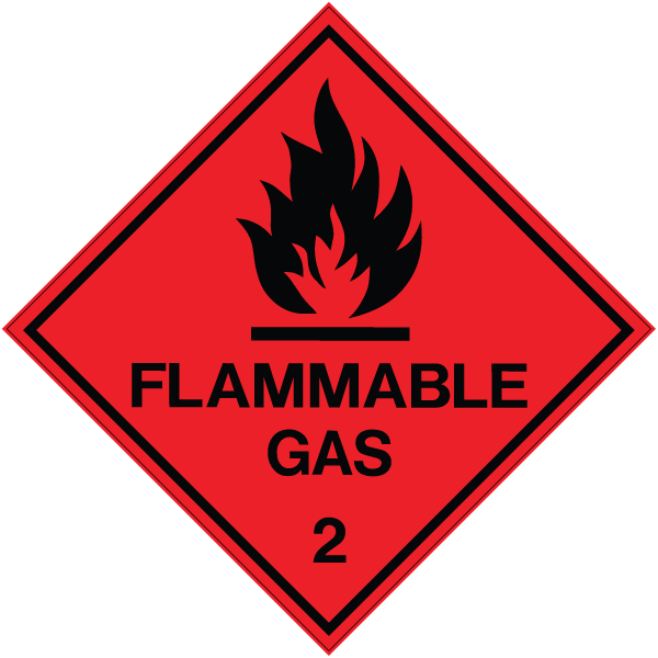 Flammable Gas 2 (PP Material) labels - Alan Northrop Label Printers ...